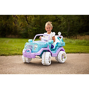 Kid Trax Disney Frozen Kids 4x4 Ride On Toy, 6 Volt, Kids 3-5 Years Old, Max Weight 55 lbs, Single Rider, Battery and Charger Included, Blue