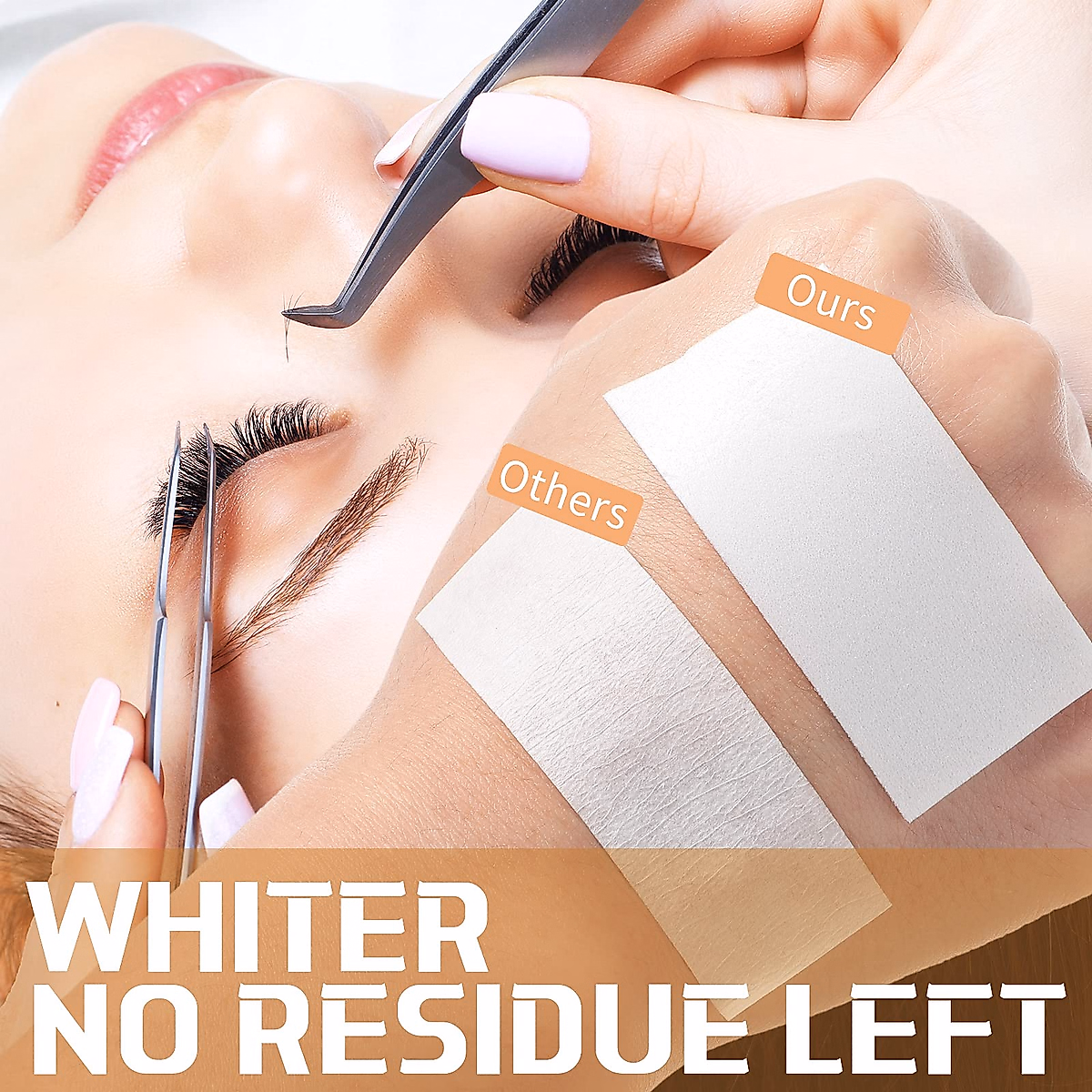 3 Pieces Soft Foam 1Pieces Cosmetic Scissors Elastic Eyelash Tapes White Lash Extension Tape Adhesive Under Eye Pads Beauty Lash Foam Tape for Eyelash Extensions