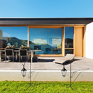 GOFORWILD Shepherd Hook 2 Pack Black, 33 inches Tall, Made of Premium Metal for Garden Decor, Plant Hanger, Lantern Hook, Solar Light Hanging, 7011