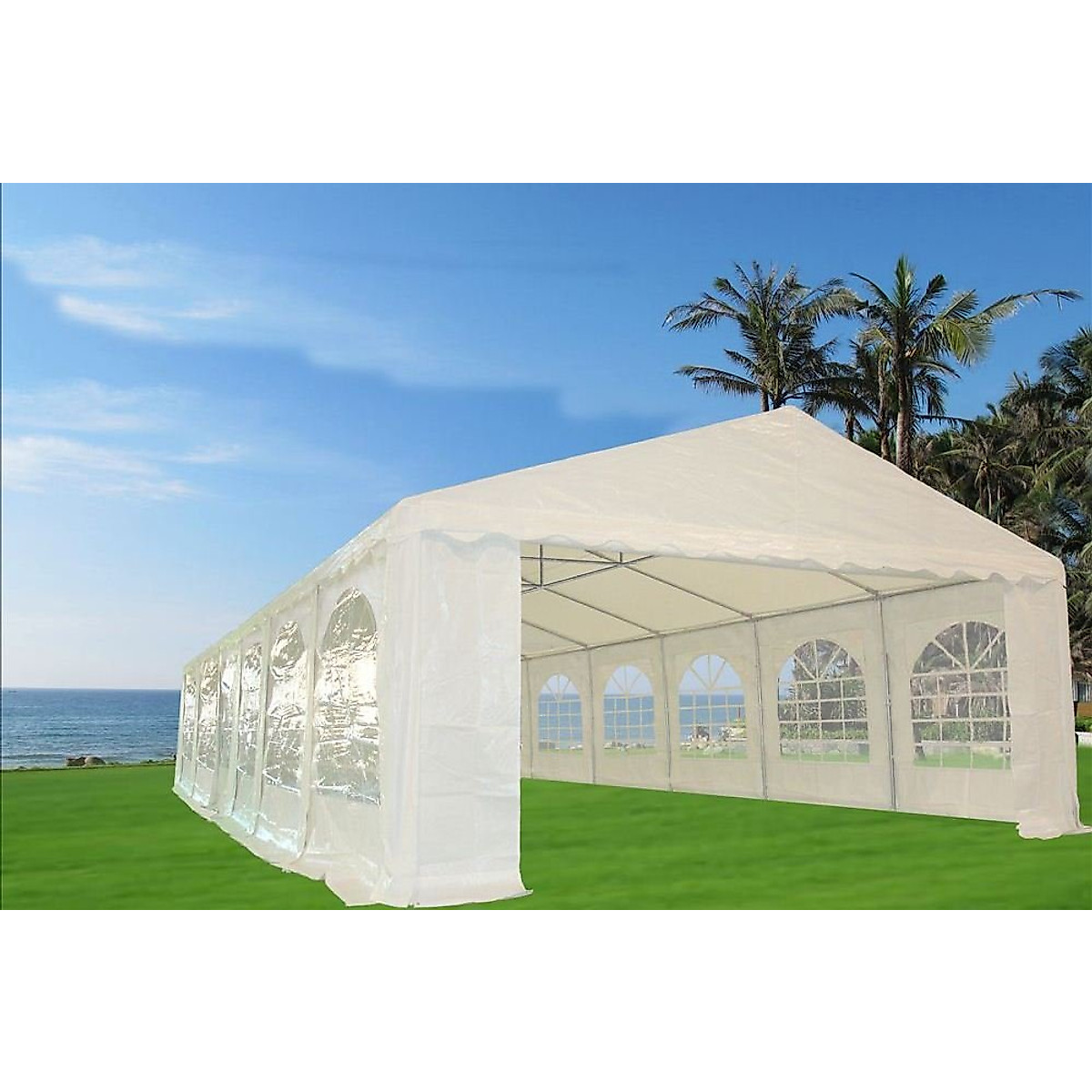 Delta 40'x20' Fire Retardant (FR) PVC Party Tent,Wedding Tent Canopy,Outdoor Event Shelter,Garden Gazebo,with Waterproof Top,Galvanized Steel Poles,Carry Bags