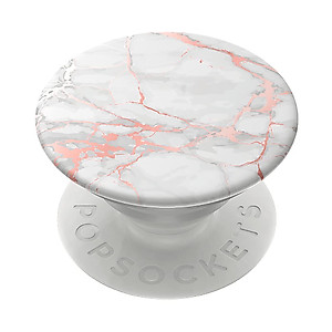PopSockets Phone Grip with Expanding Kickstand, Marble PopGrip - Rose Gold Marble