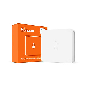 SONOFF SNZB-02 ZigBee Mini Indoor Temperature and Humidity Sensor for Checking the Room Climate, SONOFF ZigBee Bridge Required, Indoor Thermometer Hygrometer with Alert, Works with Alexa, Google Home