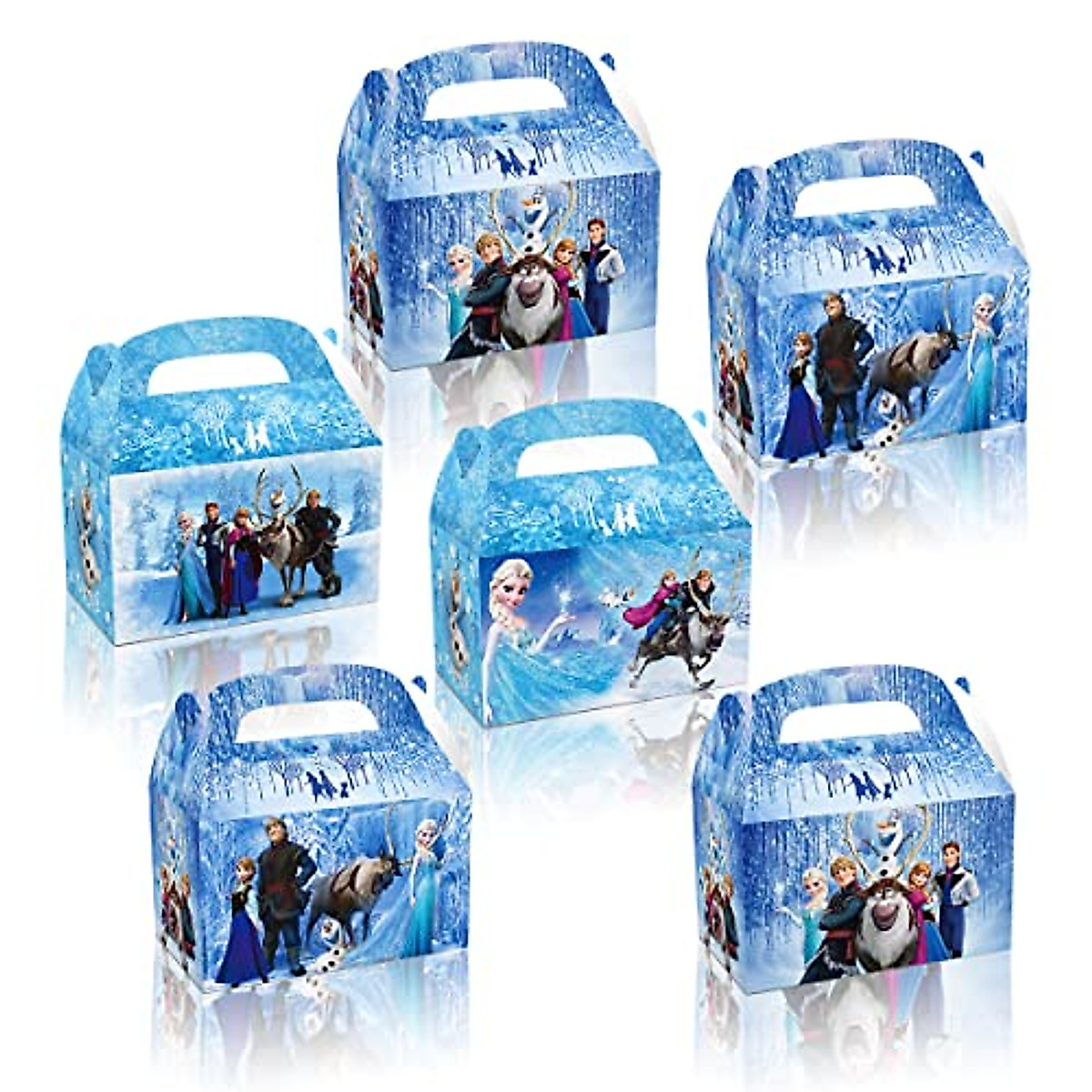 OU RUI 12Pcs Frozen Theme Party Supplies Frozen Party Candy Box Gift Bags Kids Party Decoration