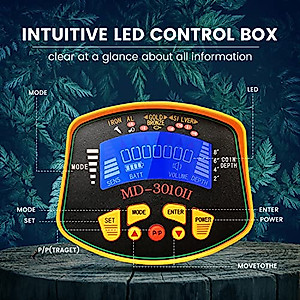 Metal Detector with Shovel for Adults, Pinpoint Gold Detector with LCD Display, Advanced DSP Chip, 10'' Detection Depth, 5 Search Modes, IP68 Waterproof for Treasure Hunting