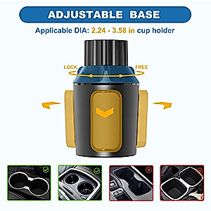 Cup Holder Phone Mount 2 in 1,Phone Holder Mount Cup Adjustable Base for iPhone 13/14 Samsung All 4-6" Phone Compatible with Yeti 20/26/30 Oz,Hydro Flasks 32/40 Oz,Camelbak 32/40 Oz and Bottles Mugs