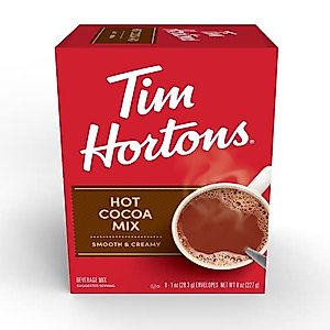 Tim Hortons Hot Cocoa Mix Packets, Smooth & Creamy, 8 Count