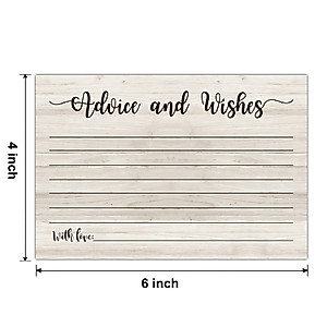 FARHTINANFX Advice and Wishes Cards, 50 Cards, for Wedding, New Mr and Mrs, Baby Shower, Retirement, Graduation, Anniversary (4" x 6")
