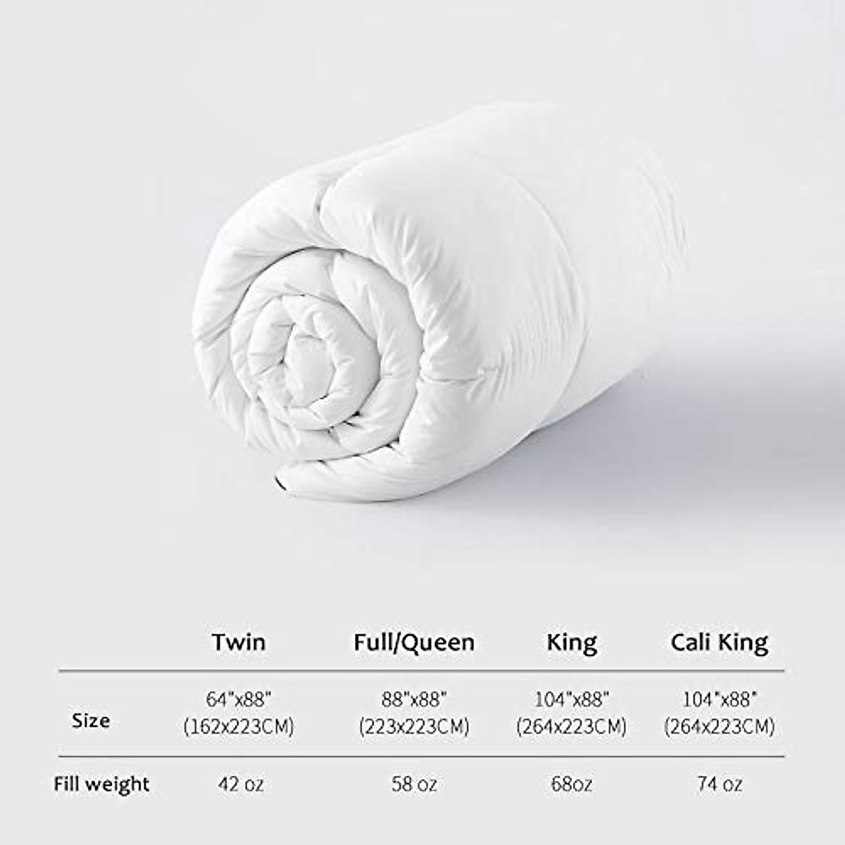 DWR Premium Feather Down Comforter Duvet Insert - 100% Skin-Friendly Cotton, Medium Weight Quilted for All Season Bedding (Full/Queen, Ivory White)