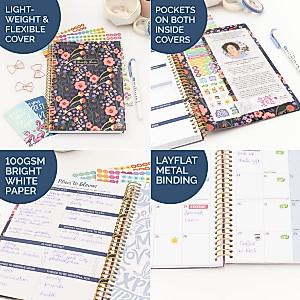 bloom daily planners 2023 Calendar Year Day Planner (January 2023 - December 2023) - 5.5” x 8.25” - Weekly/Monthly Agenda Organizer Book with Stickers & Bookmark - Poppy Meadow