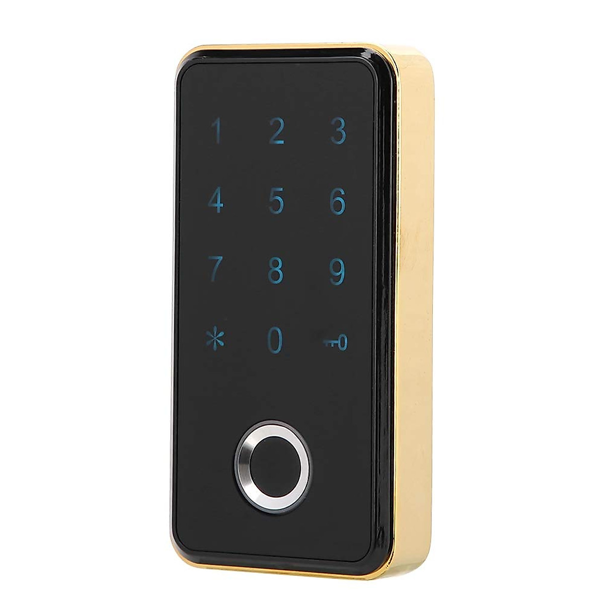 Smart Combination Lock, Keyless Fingerprint Digital Password Electronic Lock for Cabinet File Locker 2 Colors(Gold)