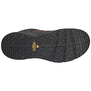 KEEN Utility Men's Vista Energy+ Low Composite Toe ESD Leather Industrial Work Sneakers, Coffee Bean/Black, 13