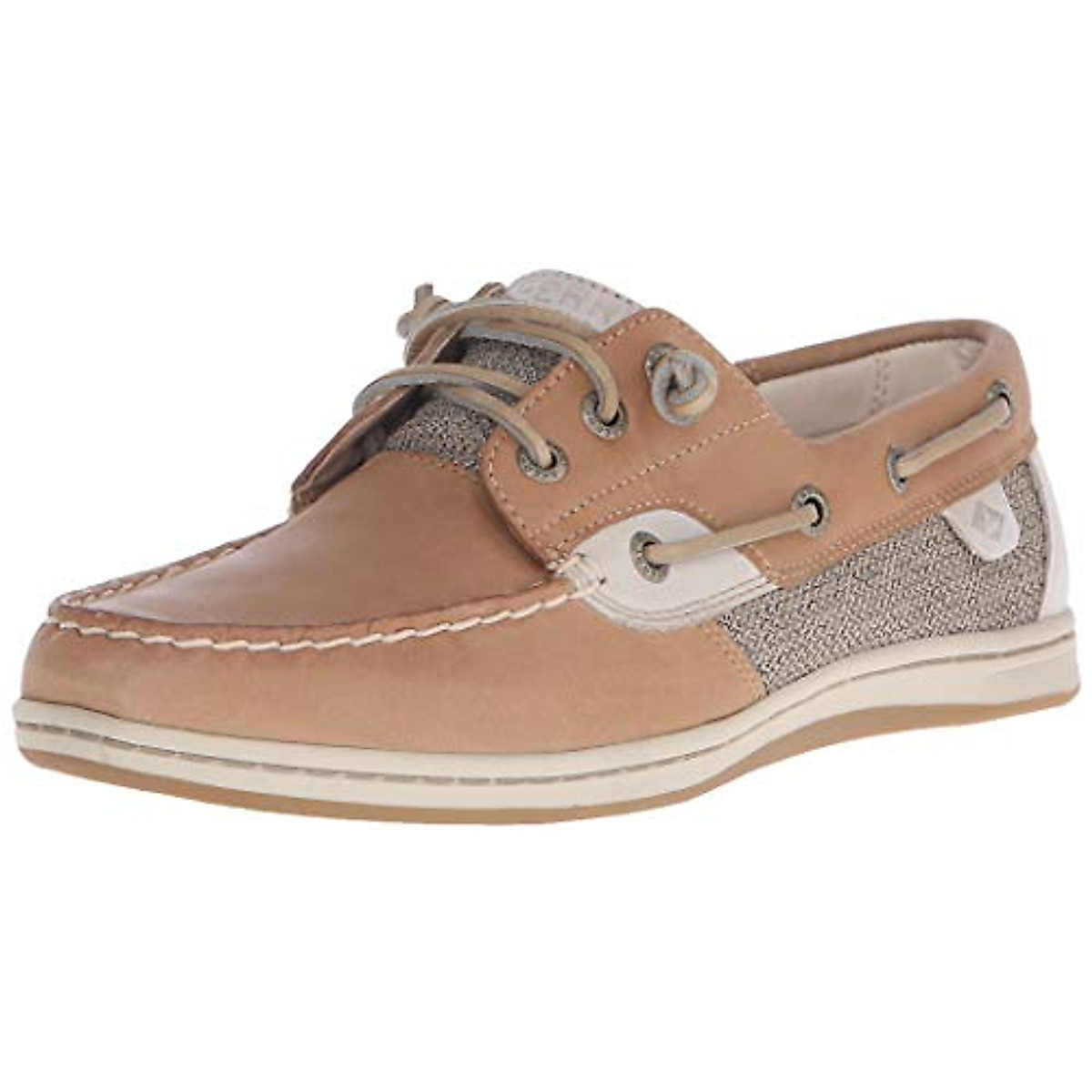 Sperry Womens Songfish Boat Shoe, Linen Oat, 9.5