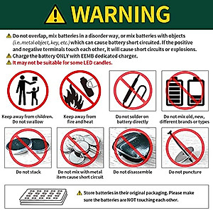 EEMB 5PCS LIR2450 Rechargeable Battery 3.7V Lithium-ion Coin Button Cell Batteries 120mAh