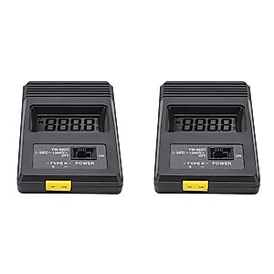 2PCS Digital Thermometer K Type Sensor LCD Temperature Detector -50-500℃ Fast Response High Accuracy Portable for Gas Liquid Semi Solid Measurement Industrial Grade