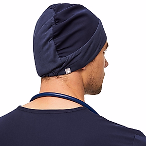 FIGS Modern Expandable Unisex Scrub Cap for Women and Men - Navy, One Size
