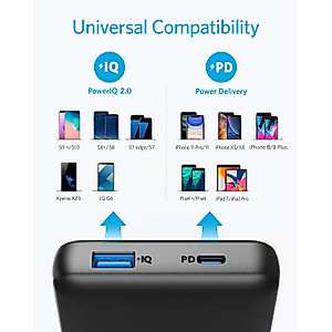 Anker Portable Charger, PowerCore Essential 20000 PD (18W) Power Bank with 18W USB C Charger, High Cell Capacity 20,000mAh Power Delivery Battery Pack for iPhone 11/11 Pro/11 Pro Max/X/8, Samsung