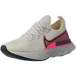 Nike React Infinity Run Flyknit Women's Running Shoe Platinum Tint/Black-Pink Blast Size 8.5