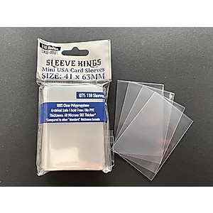 Sleeve Kings Mini USA Card Sleeves (41x63mm) - 110 Pack, 60 Microns