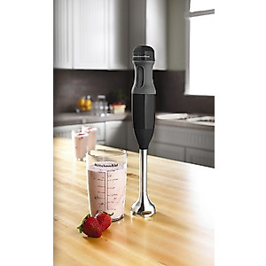 KitchenAid KHB1231OB 2-Speed Hand Blender, Onyx Black