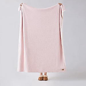 UGG Ana Knit Throw Blanket - Plush Oversized Reversible Accent Blanket - 50” x 70” - Shell