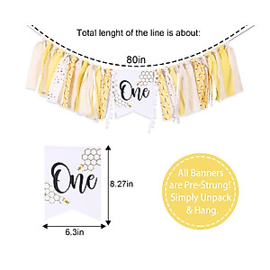 1st Birthday Banner - High Chair Banner 1st Birthday Boy/girl, 1st Birthday Boy/girl, 1st Birthday High Chair Banner, Bee Day Birthday High Chair Banner, 1st Birthday Bee Banner Party Toppers