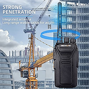 Retevis RT27 Walkie Talkies for Adults, Heavy Duty Two Way Radios Long Range, VOX Hands Free, Local Alarm, Rugged 2 Way Radio (6 Pack) with Six-Way Charger Base, for School Construction Farm