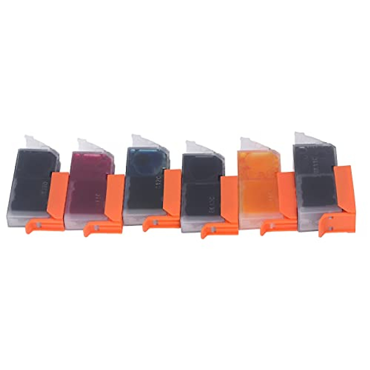 Ink Cartridge, 725 726 Large Page Capacity Fadeless Smoothly Output Printer Cartridge with Ink, for PIXMA IP4870 IP4970 IX6560 Printer (BK BK C M Y GY 6 Colors)
