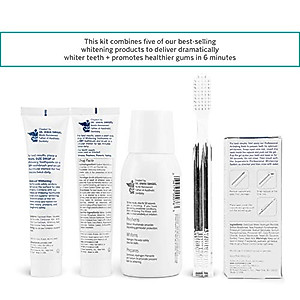 Supersmile Teeth Whitening Set - 6 Minutes to a Whiter Smile - Toothpaste, Accelerator, Toothbrush, Activating Rods, and Pre-Rinse - Up to 6 Shades Whiter Teeth - No Sensitivity (Original Mint)