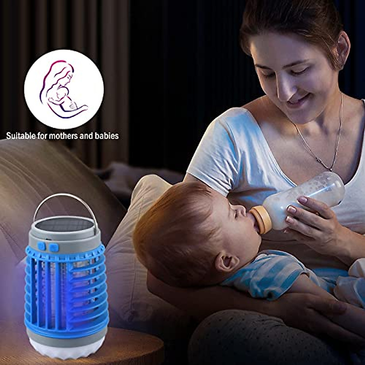 Zap Guardian Mosquito Zapper, Mozz Guard Mosquitoes Zapper 2024, Buzzbug Mosquito Killer, USB Charing and Solar,Great for Outdoor and Indoor (1Pc-Orange)