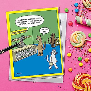 NobleWorks, Catnip Dispensary - Hysterical Birthday Greeting Card Greeting Card (8.5 x 11 Inch) - J9315BDG