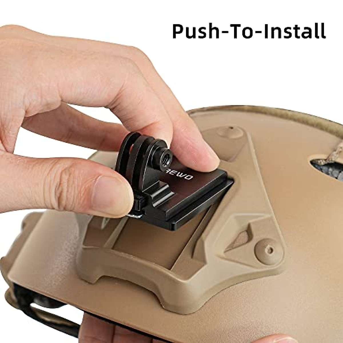 SUREWO Aluminum NVG Mount Compatible with GoPro Hero 11/10/9/8/7/6/5 Black, Tactical Helmet NVG Mount Compatible with DJI Osmo Action 3/2,Insta360 ONE R/AKASO/Crosstour and Most Action Cameras