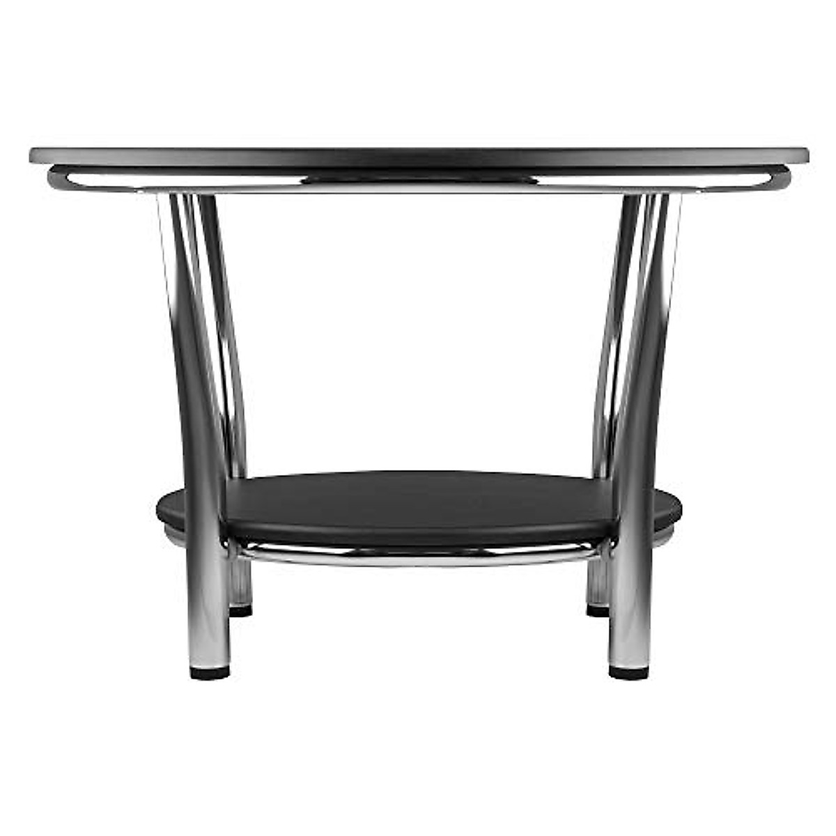 Winsome Maya 18.7 x 29.33 x 29.33-Inch Medium Density Fiber Round Coffee Table, Black (93230)