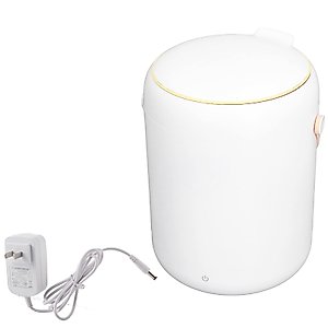 Portable Mini Washing Machine, Ultrasonic Turbine Washer Portable Washing Machine Portable Bucket Washer for Underwear Socks Baby Clothes(white)