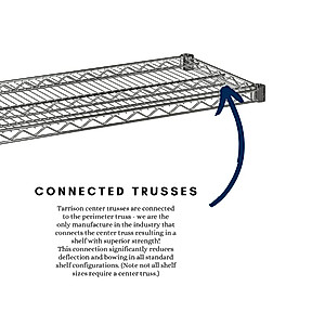 Tarrison Heavy Duty Stainless Steel Wire Rack, Polyseal Finish, Silver (14L x 36W)
