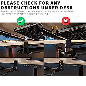 VIVO Large Tilting Keyboard Tray Under Desk Pull Out with Extra Sturdy C-Clamp Mount System, 27 (33 Including Clamps) x 11 inch Slide-Out Platform Computer Drawer for Typing, Black, MOUNT-KB05T