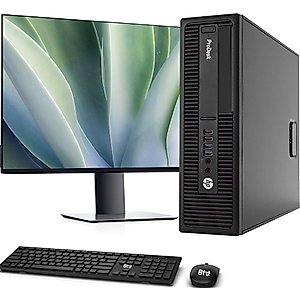 HP 600 G2 SFF Computer Desktop PC, Intel Core i5-6500 3.2GHz Processor, 32GB Ram, 1TB SSD,Wireless Keyboard & Mouse, WiFi | Bluetooth, HP 23.8-inch LCD Monitor, Windows 10 Pro (Renewed)