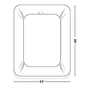 Abstract Waterproof Mini Crib Mattress Protector - Quilted, Fitted Cover for Bassinet - Breathable Crib Mattress Pad - Noiseless- Machine Washable - 24" x 38" Mini Crib, White
