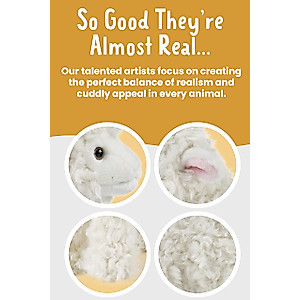 Living Nature Lamb Stuffed Animal | Fluffy Farm Animal | Soft Toy Gift for Kids | 12 Inches