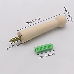 Wood Wall Hooks, glrovazas Coat Hooks Wall Mounted Hat Hanger Hooks 6Pcs Decorative Modern Wooden Peg Hooks for Hanging Coats Hanging Hats Clothes Towels Bags