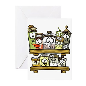 CafePress Kitchen Cooking Spice Rack Spice Lo Greeting Cards Folded Greeting Cards (10-pack) Matte