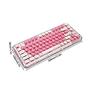 Luqeeg Wireless Mechanical Keyboard, 80 Keys Wireless Bluetooth Gaming Keyboard with RGB Backlight Compact Gaming Keyboard with 2 Layer Keycap Design, for Computer, Desktop, PC, Notebook
