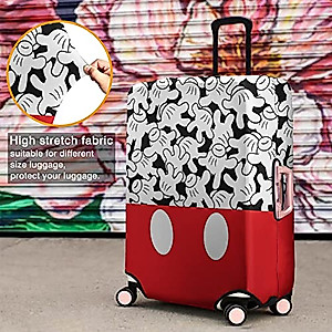 dicilly Luggage Cover Mouse Hands gesture Suitcase Cover Baggage Covers Fit 29-32 Inch Luggage (Go Travel)