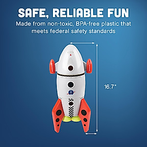 CP Toys Space Mission Rocket Ship Toy, Includes Astronaut Figurines, Aliens and Vehicle, Space Gifts, STEM Toddler Toys for Kids 3 Years and Older, 16.7"