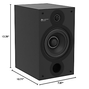 Cambridge Audio SX-60 Bookshelf Speaker | 100 Watt Home Theater Compact Speakers | Pair (Matte Black)