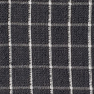 DII Basic Terry Collection Windowpane Dishcloth Set, 12x12, Gray, 6 Piece