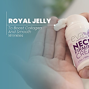 Eva Naturals Enhanced Neck & Décolleté Firming Cream (1.7 oz) - Hydrating Cream for Neck Tightening & Wrinkle Reduction - Lifts & Smooths for Youthful Skin