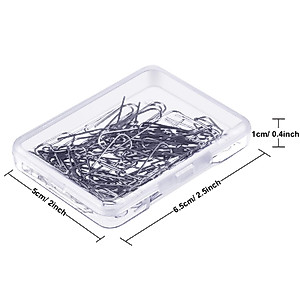 100 Pcs Nichrome Wire High Temp Fusing Wire for Kiln High Fire Ceramic Wire Glass Fusing Wire U Hooks 21 Gauge with Plastic Storage Box for DIY Pendant Bead Ornaments Stained Glass Supplies()