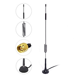 Bingfu 4G LTE 7dBi Magnetic Base MIMO SMA Male Antenna (2-Pack) Compatible with 4G LTE Wireless CPE Router Hotspot Cellular Gateway Industrial IoT Router