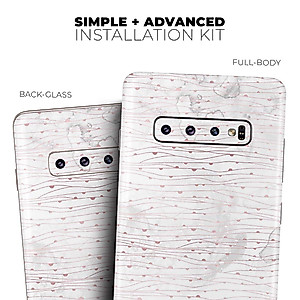 DesignSkinz Karamfila Blotched Marble & Rose Gold v1 Protective Vinyl Decal Wrap Skin Cover Compatible with The Samsung Galaxy S20 (Screen Trim & Back Glass Skin)