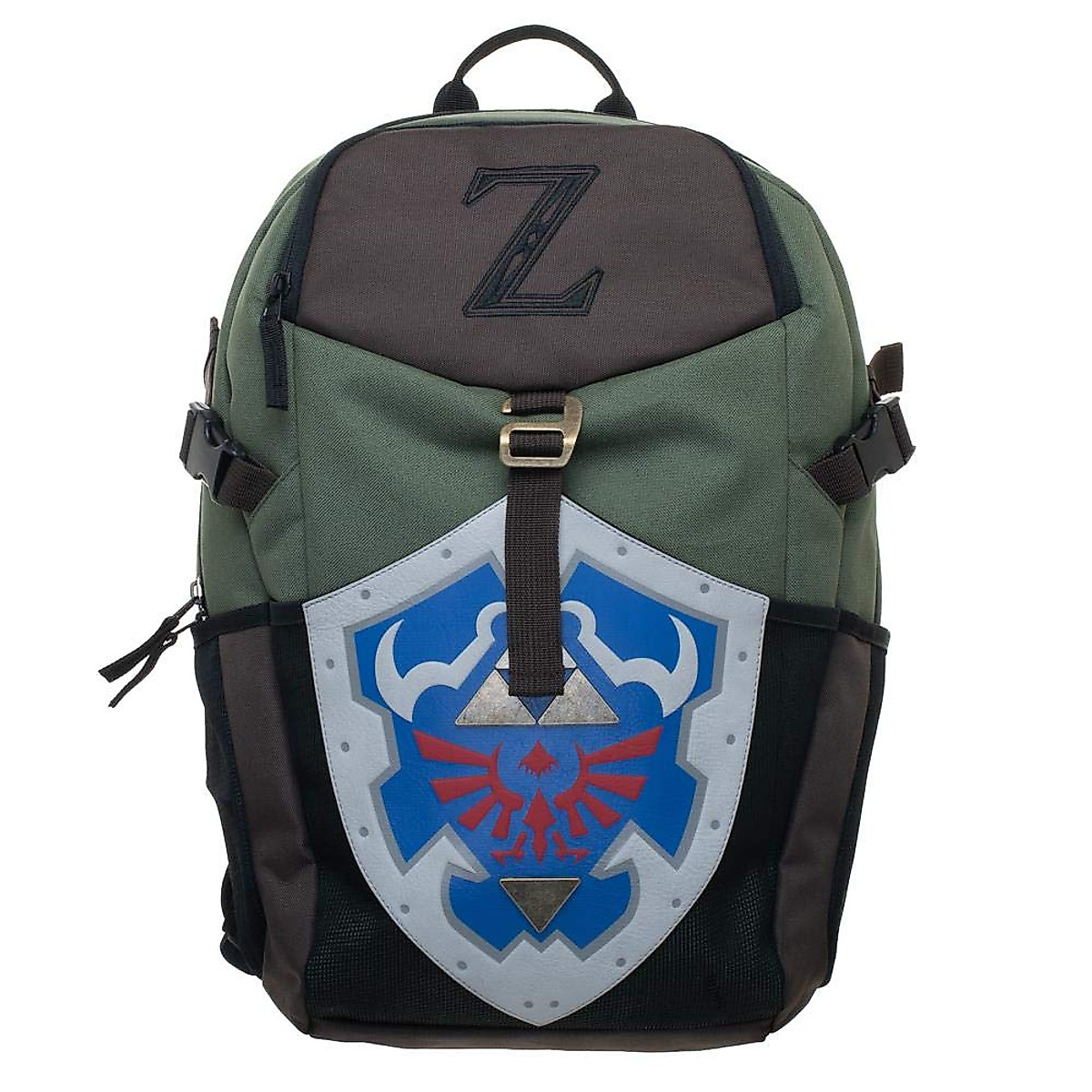 Nintendo Zelda Video Game Link Shield Green Canvas Backpack
